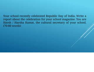 Report writing of English for Letter write | PDF