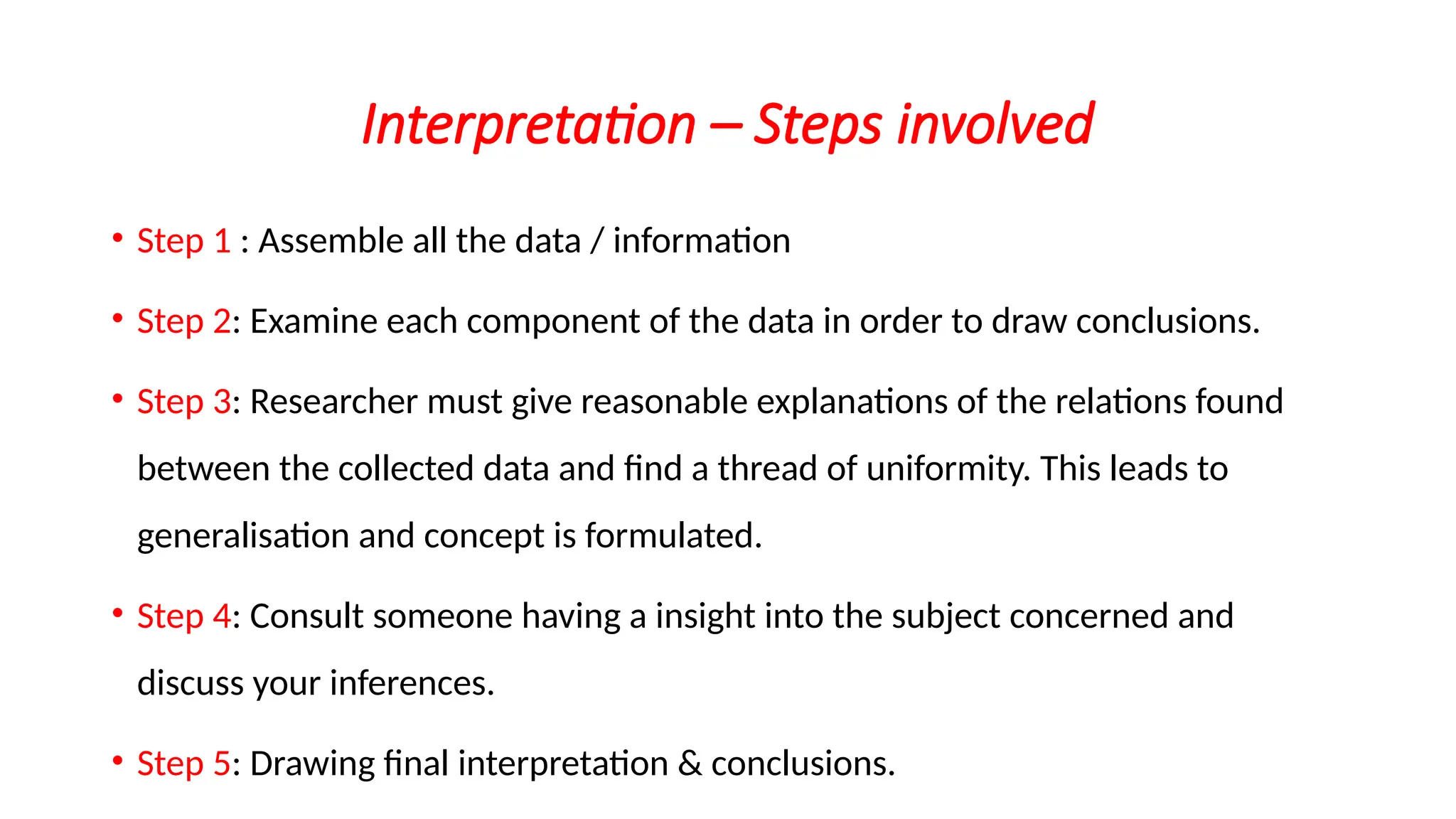 Chapter 19- Interpretation & Report writing | PPTX