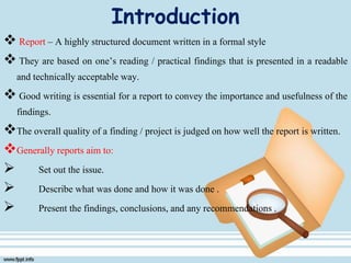 Report writing - Research Protocol | PPT
