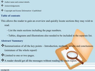 Report writing - Research Protocol | PPT