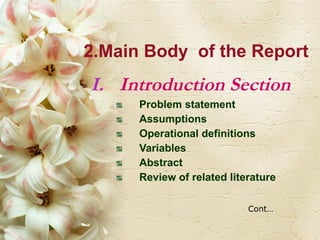 Research Report Writing | PPT