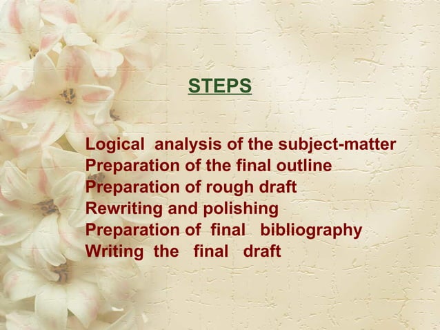 Research Report Writing | PPT