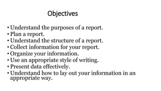 Report writing / types of report / news paper report/ | PPTX