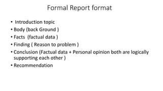 Report writing / types of report / news paper report/ | PPTX
