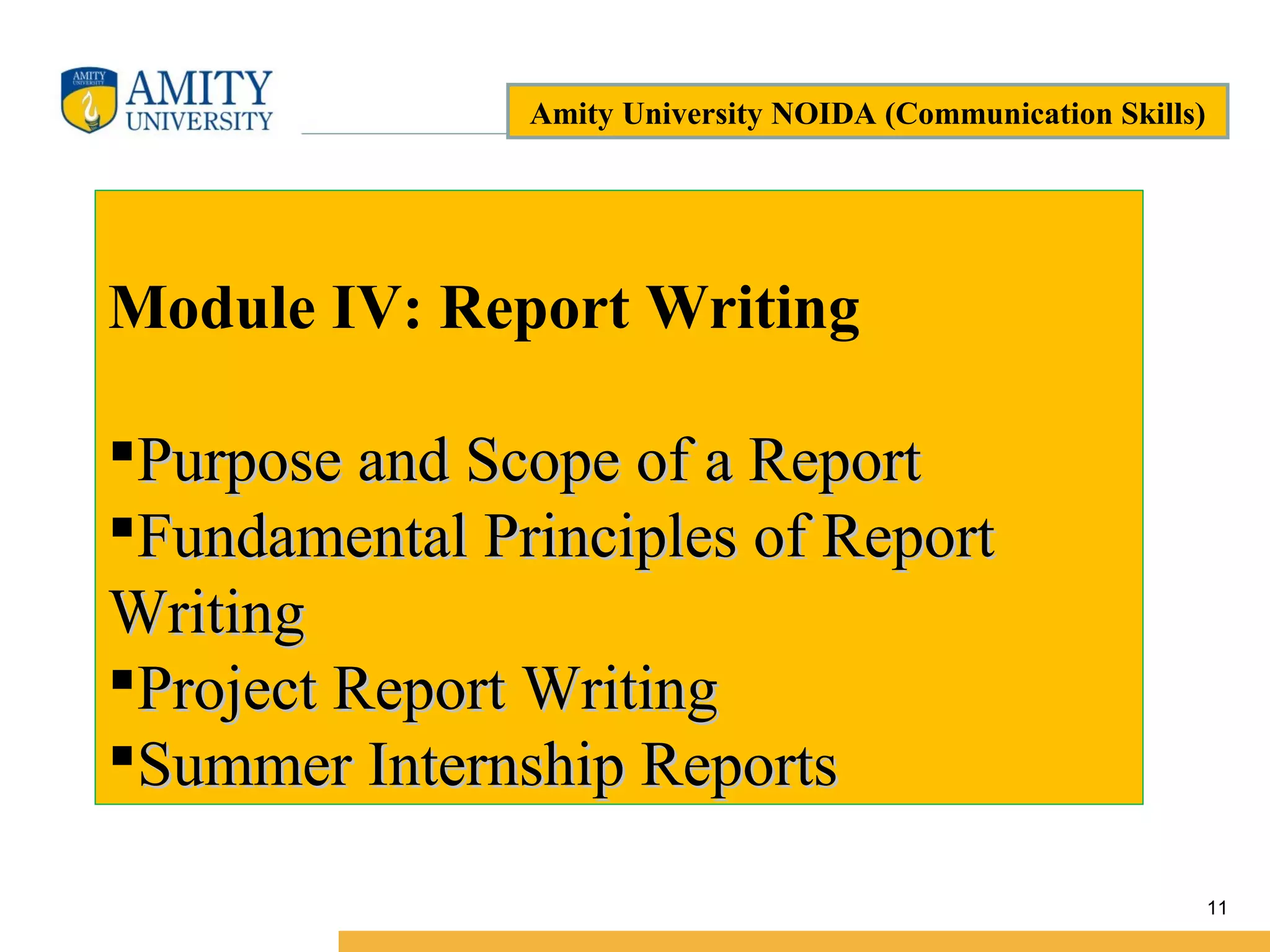 Report Writing: Basic- The Structure and Components | PPS