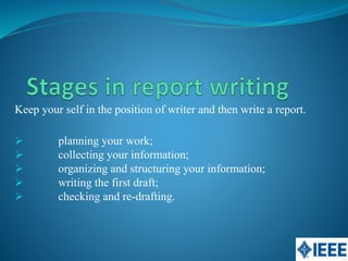 Report writing and its elements | PPTX