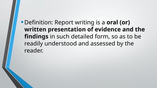 Report writing and presentation of data.pptx