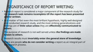 Report writing and presentation of data.pptx