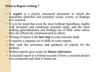 Report Writing and Techniques of Writing Research Report.pdf