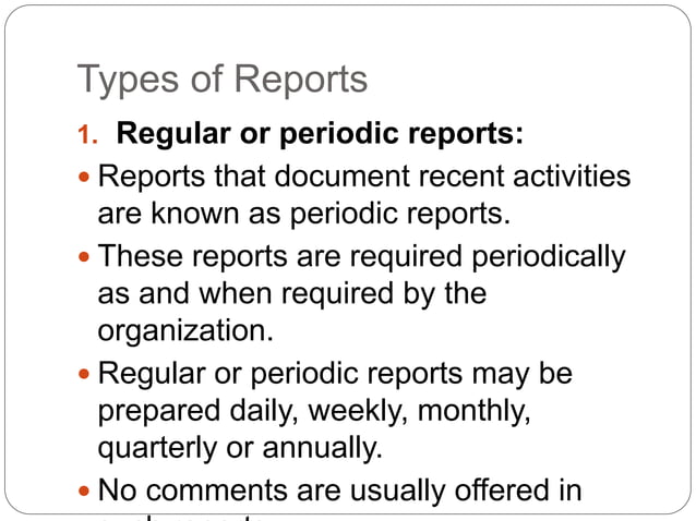 Report writing and types | PPTX | Science