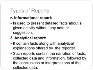Report writing and types | PPTX