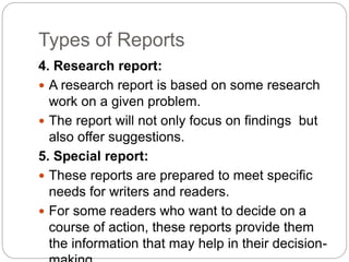 Report writing and types | PPTX