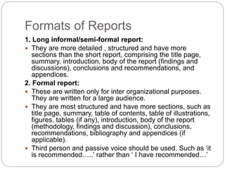 Report writing and types | PPTX