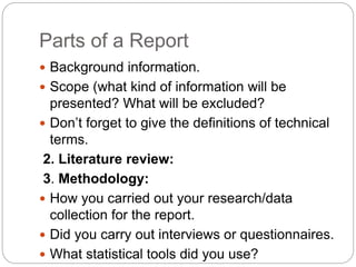 Report writing and types | PPTX