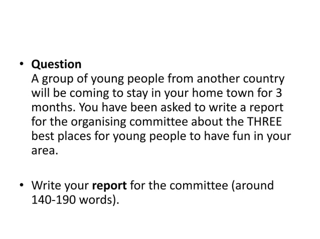 FCE Report writing flo joe | PPT