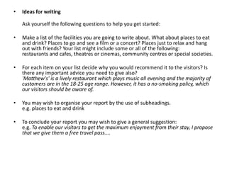 FCE Report writing flo joe | PPT