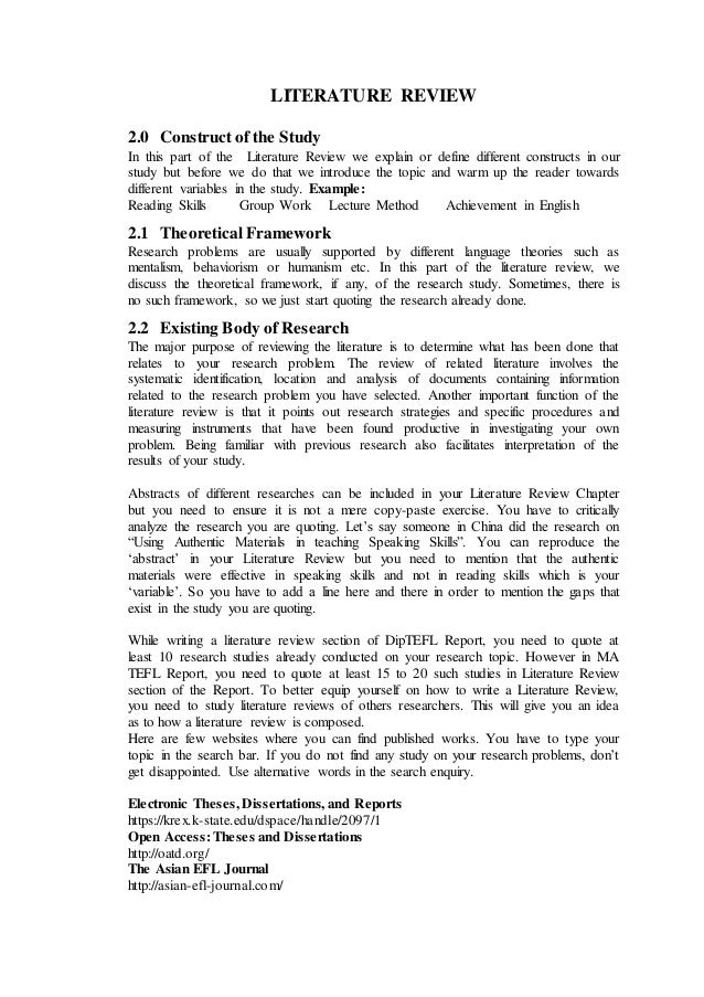 Report writing format