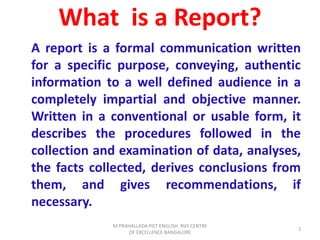 Report writing for class XI & XII | PDF