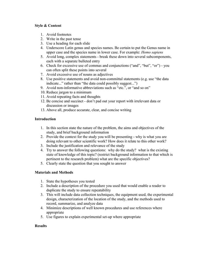 Report Writing Guide | PDF