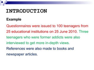 Report Writing - Introduction section | PPT