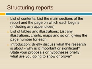 Report Writing | PPT