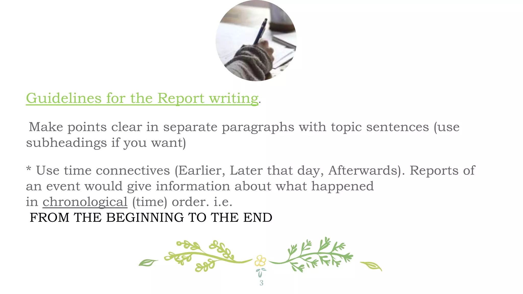 Report writing ppt | PPTX | Educational Assessment | Education