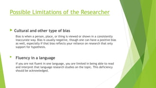 limitations,delimitaions ,assumptions and keywords | PPTX