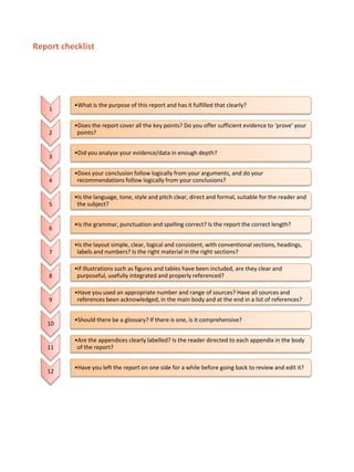 Report writing (short version) | PDF | Educational Assessment | Education