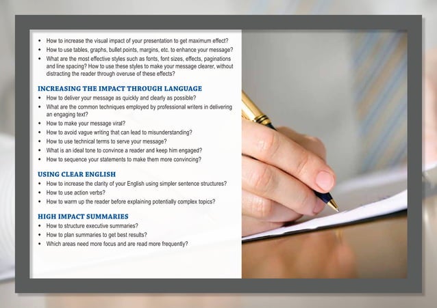 Report writing skills brochure | PPT