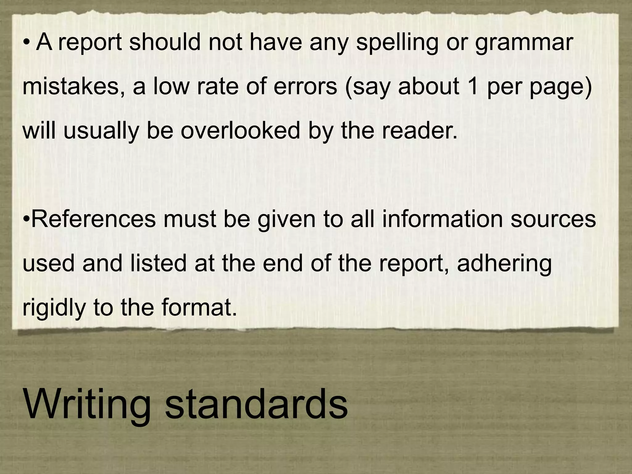 Report writing standards | PPTX