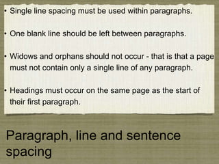 Report writing standards | PPTX
