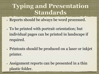 Report writing standards | PPTX