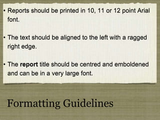 Report writing standards | PPTX