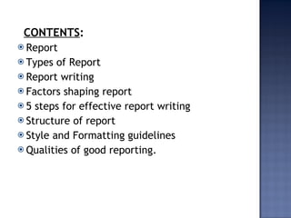 Business Report writing | PPT