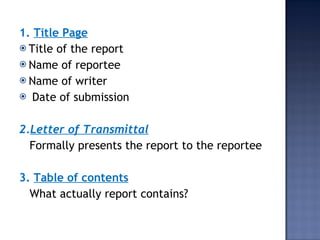 Business Report writing | PPT
