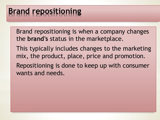 Repositioning strategies
