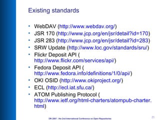 Repository Deposit Service Description | PPT | Computing | Technology & Computing