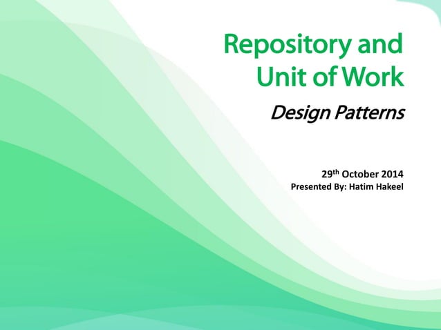 Repository and Unit Of Work Design Patterns | PDF | Databases | Computer Software and Applications