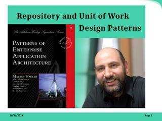 Repository and Unit Of Work Design Patterns | PDF