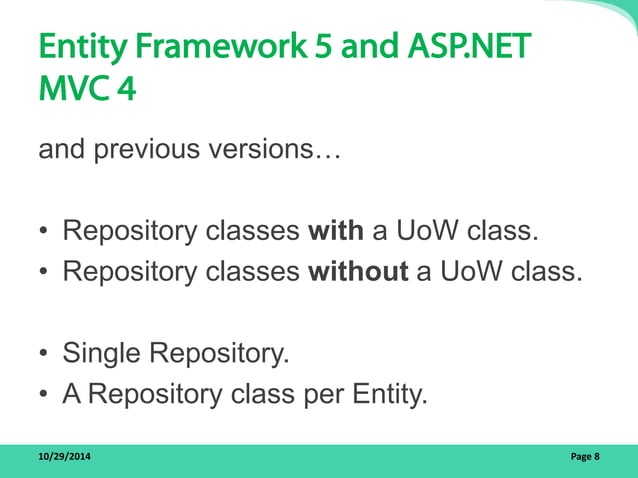 Repository and Unit Of Work Design Patterns | PDF | Databases | Computer Software and Applications