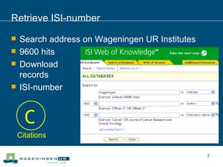 Repository As A Tool For Bibliometric Analysis | PPT