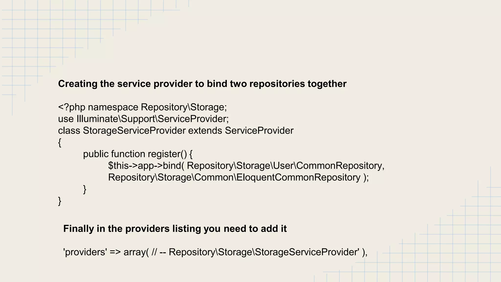 Repository design pattern in laravel - Samir Poudel | PPTX