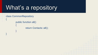 Repository design pattern in laravel - Samir Poudel | PPTX