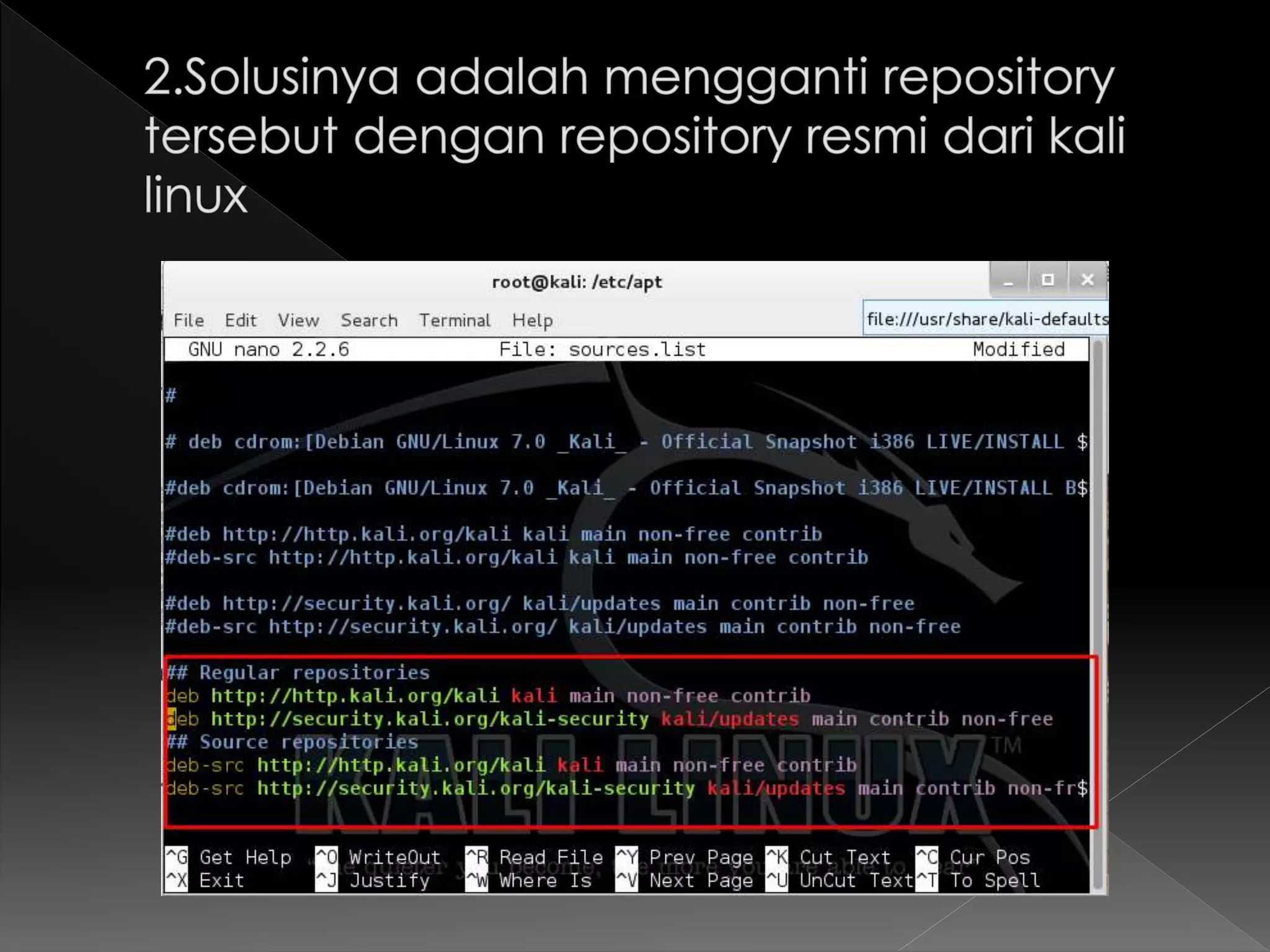 Repository kali linux | PPTX