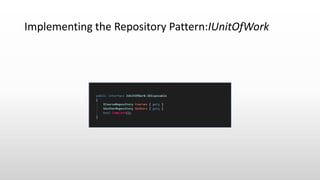 Repository Pattern with c# and Entity Framework | PPTX | Databases | Computer Software and ...