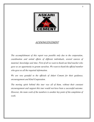 askari cement report | DOCX