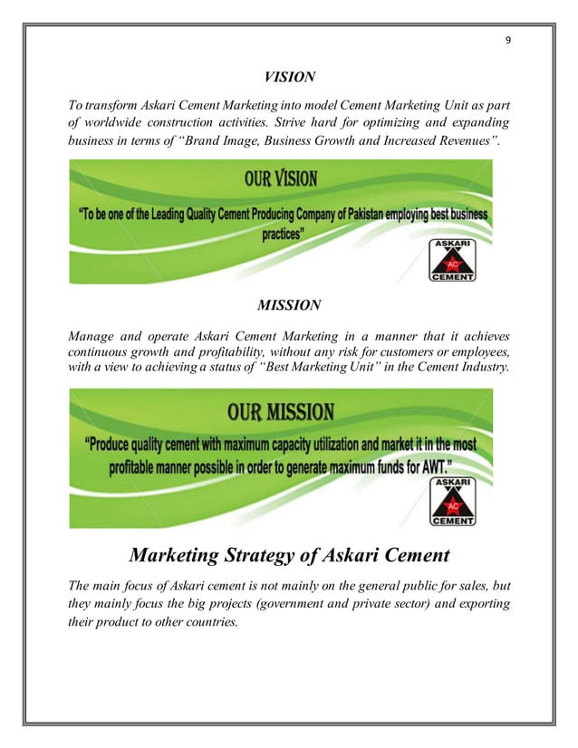 askari cement report | DOCX