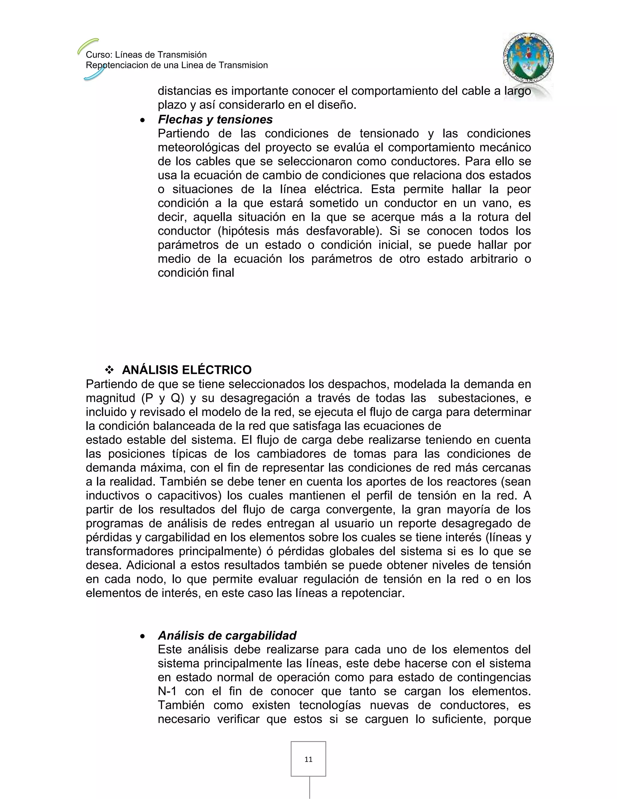 Repotencacion de una linea de transmision | PDF