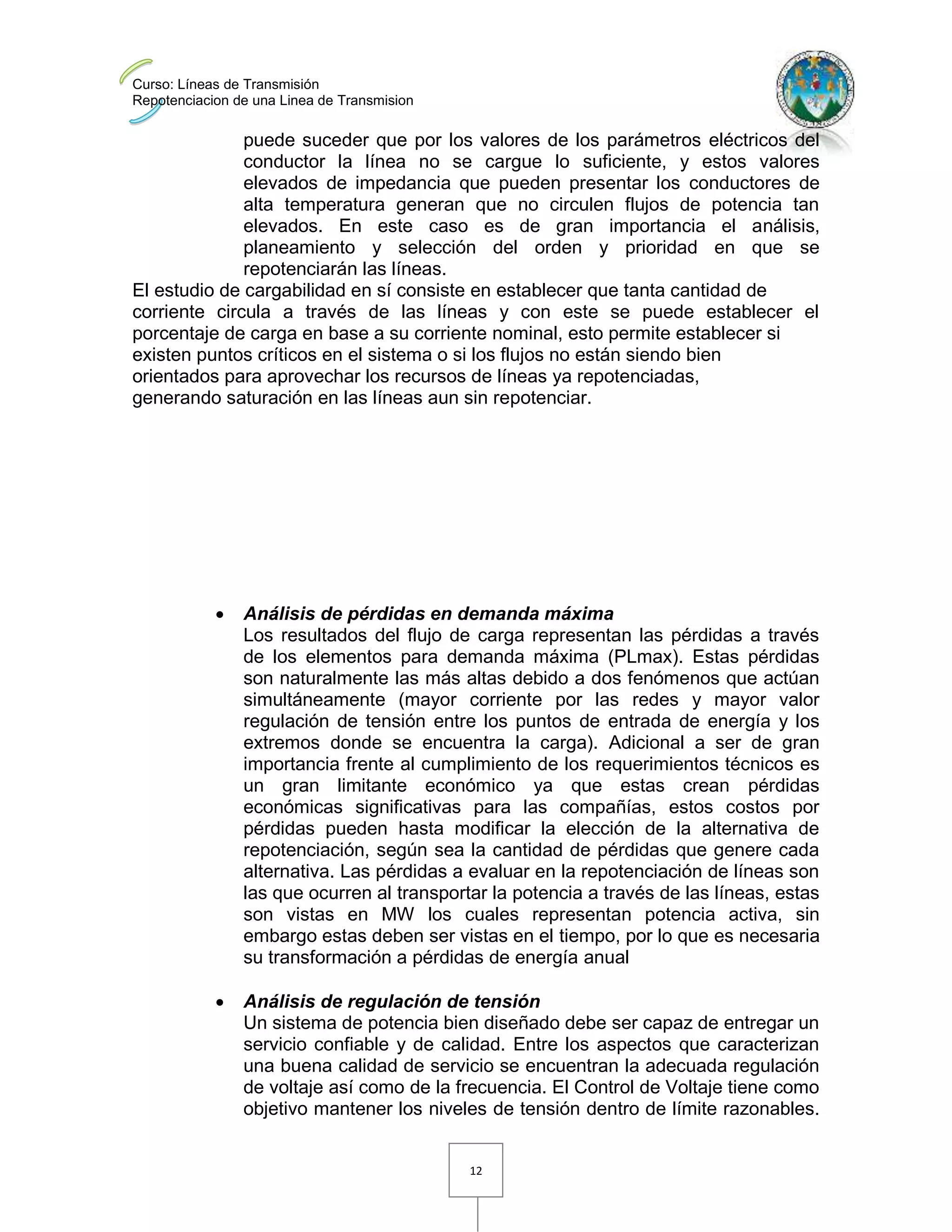 Repotencacion de una linea de transmision | PDF
