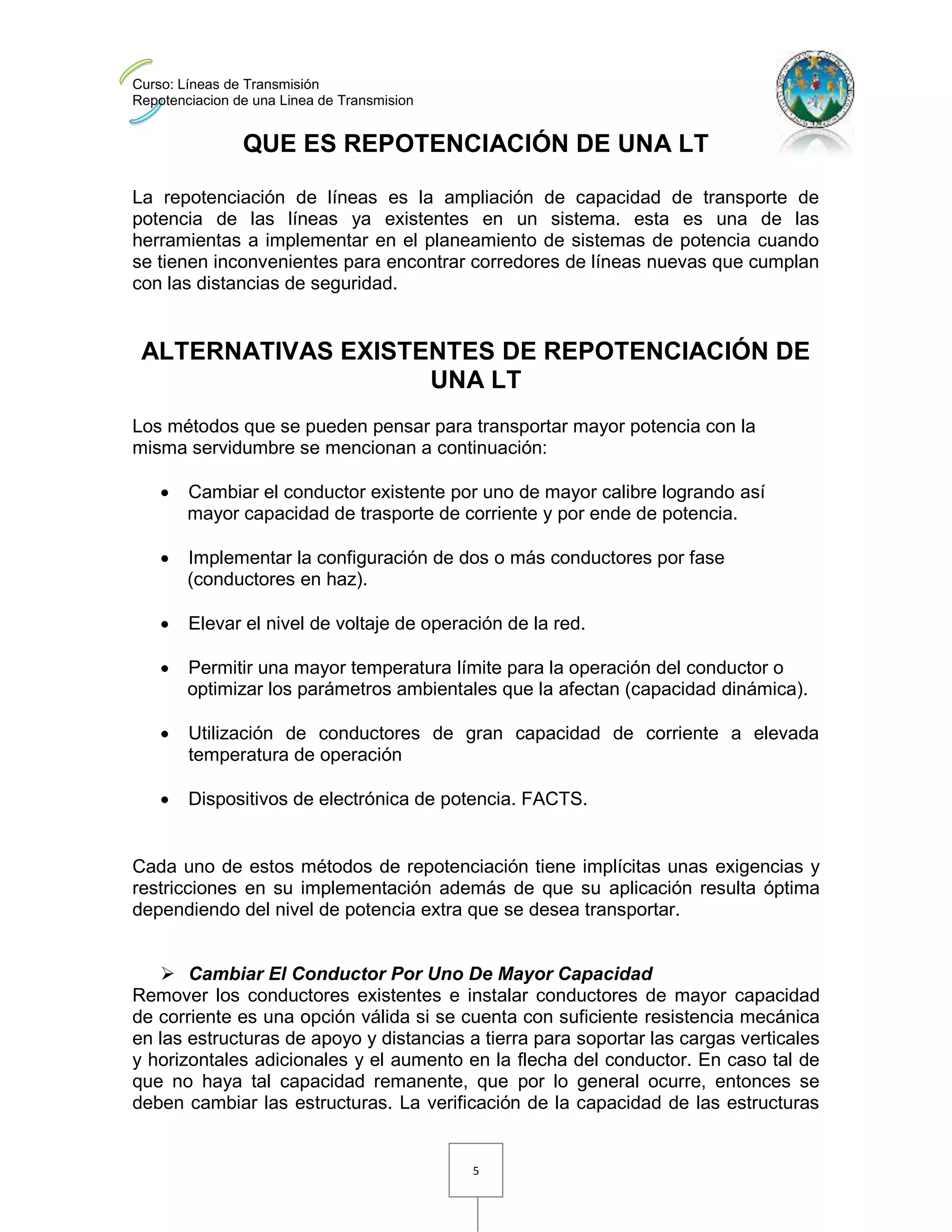 Repotencacion de una linea de transmision | PDF